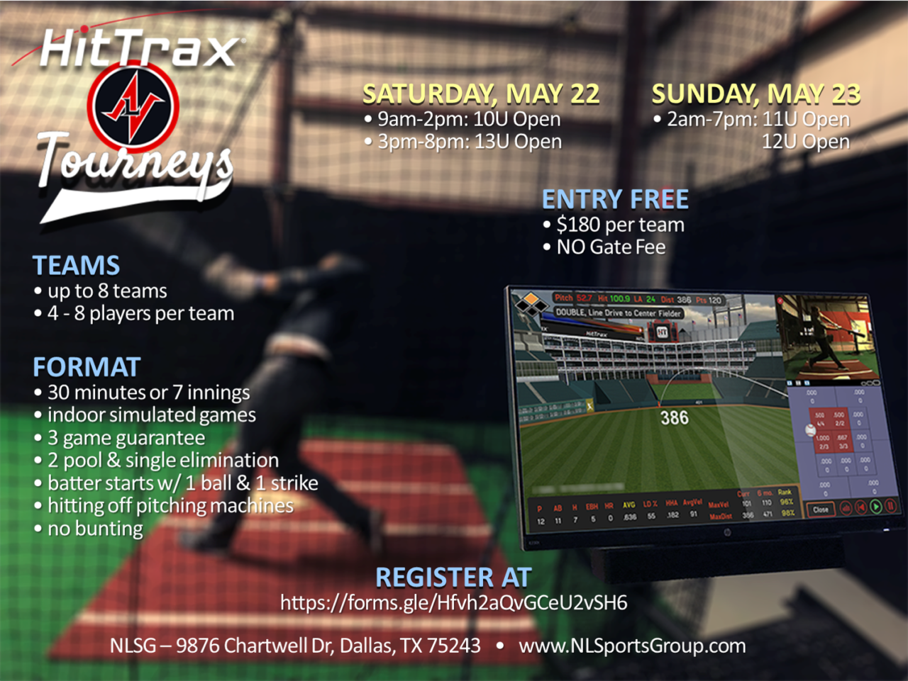 NL HITTRAX TOURNEYS | Next Level Sports Group - Premier Baseball ...